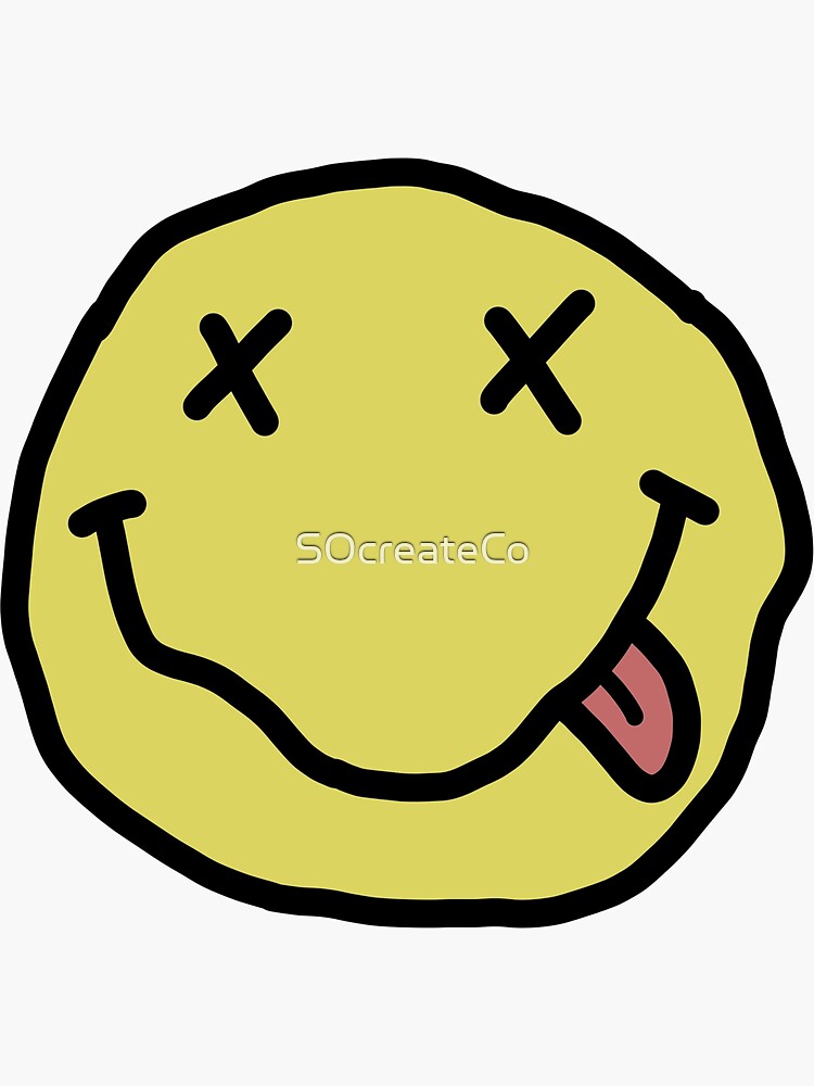 "X eyes face" Sticker by SOcreateCo | Redbubble