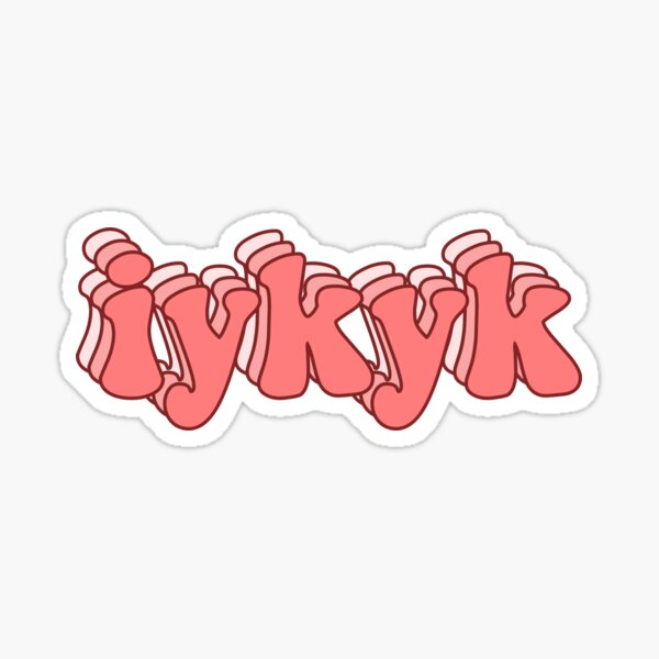 "Pink iykyk VSCO tumblr aesthetic cute" Sticker by crispcucumber ...