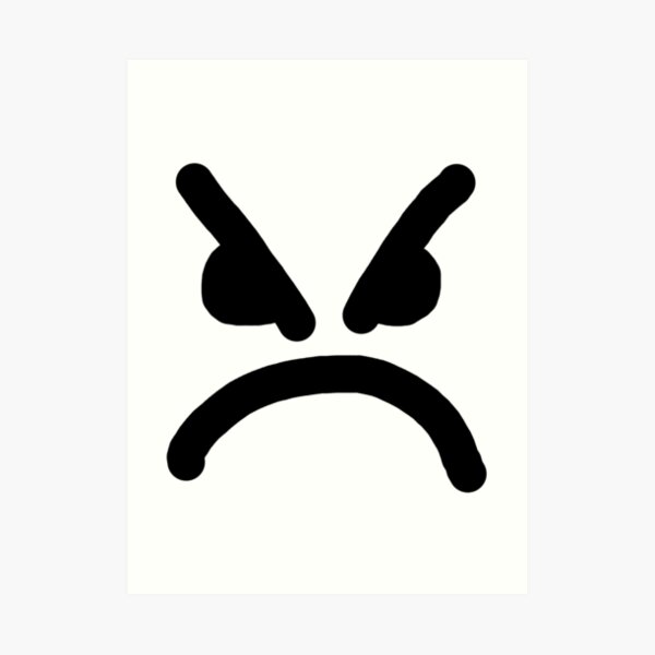 "Angry Face" Art Print for Sale by ggradar | Redbubble