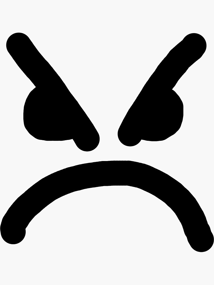 "Angry Face" Sticker for Sale by ggradar | Redbubble