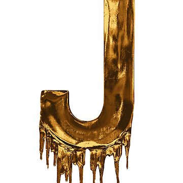 "Gold Drip Alphabet Letter J" Art Print for Sale by MPowerTeez | Redbubble