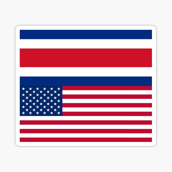 "COSTA RICAN AMERICAN FLAGS" Sticker for Sale by CasaLatina | Redbubble