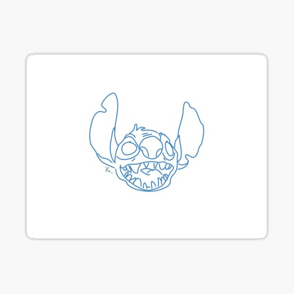 "Stitch Line Art" Sticker by 6luna2004 | Redbubble