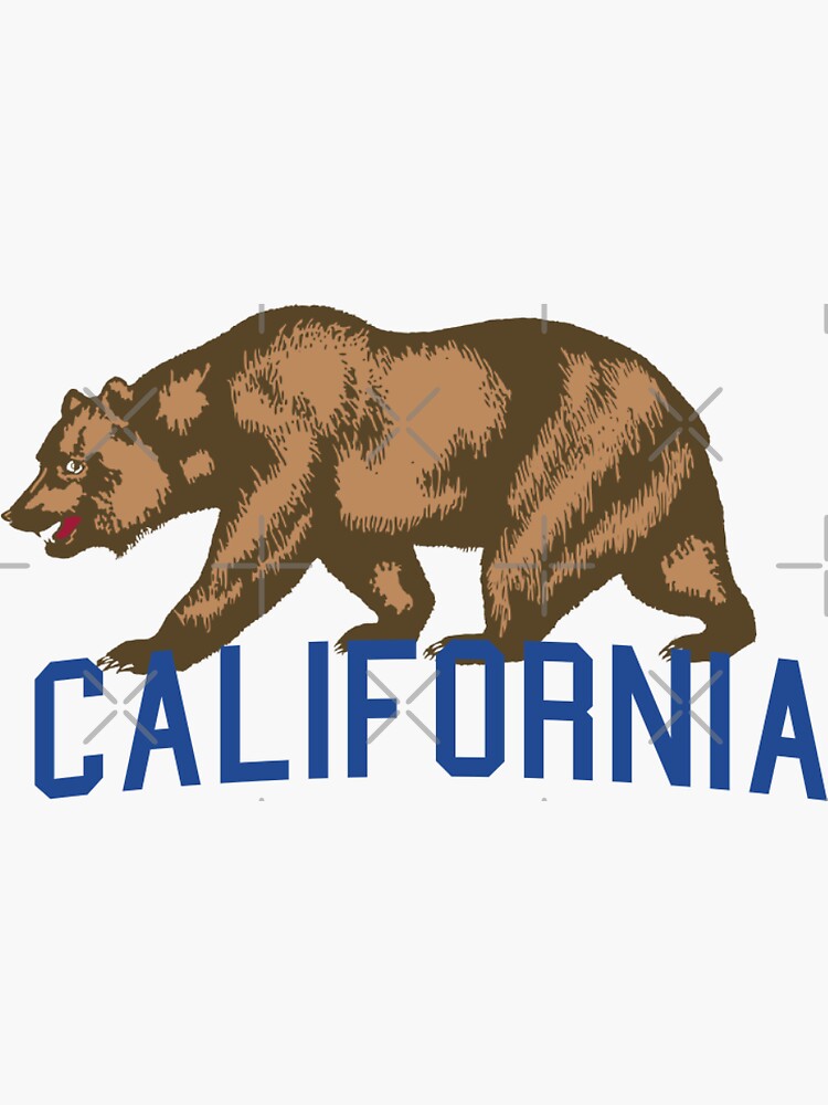 "California with California bear sticker" Sticker by b-stickers1 ...