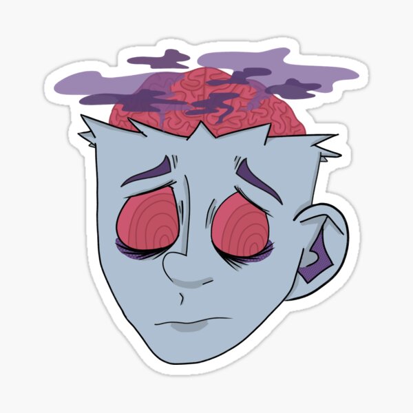 "Purple Brain Fog " Sticker for Sale by cannibalcookout | Redbubble