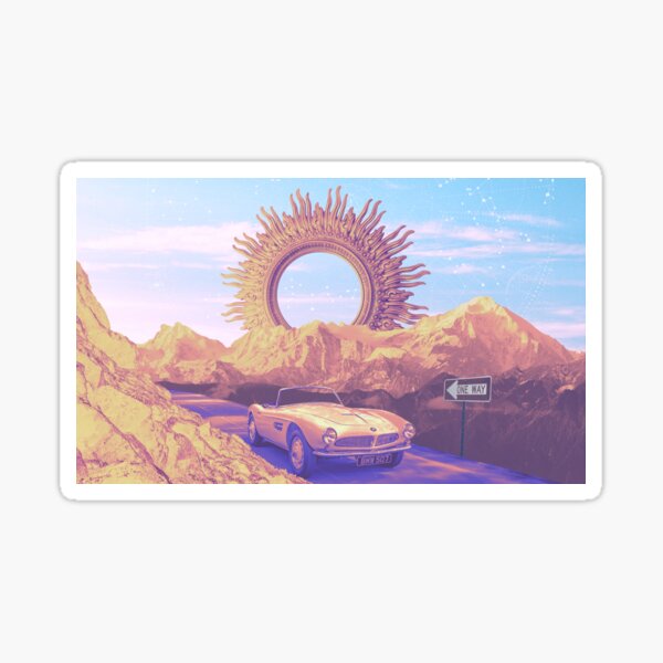 "Dreamy Vintage Car Collage" Sticker by designsbyegg | Redbubble