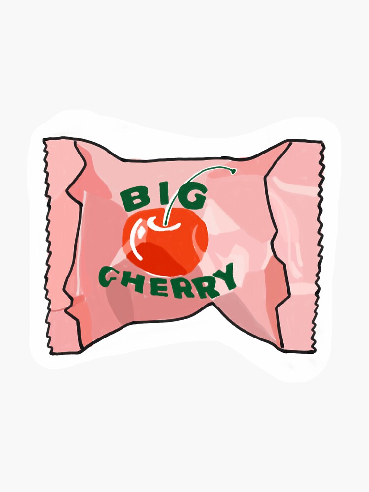 "cherry vintage candy wrapper" Sticker by anydani | Redbubble