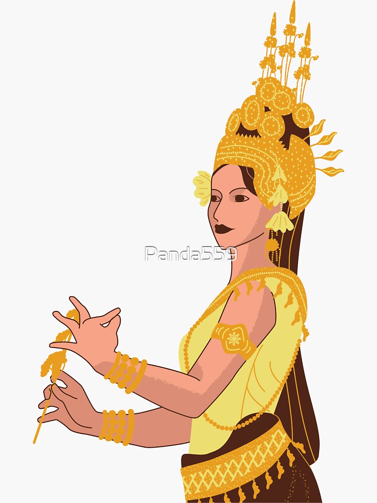 "Khmer Apsara" Sticker by Panda559 | Redbubble