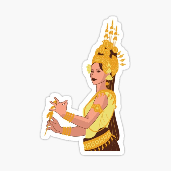 "Khmer Apsara" Sticker by Panda559 | Redbubble