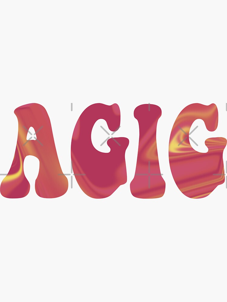 "AGIG " Sticker for Sale by designsbyad | Redbubble