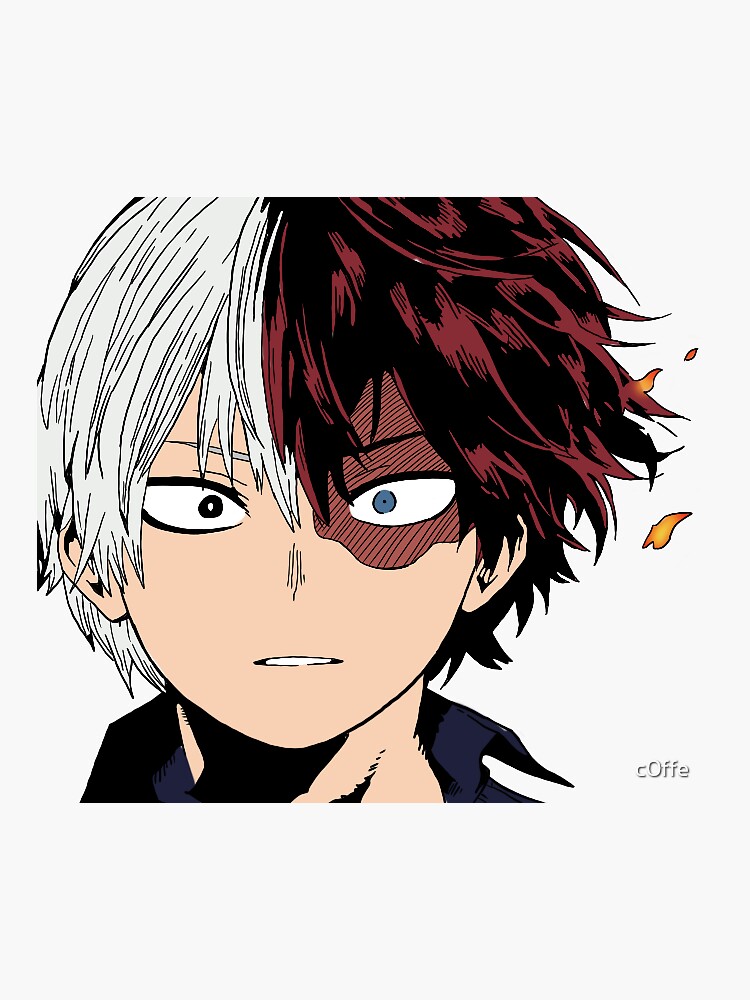 "BNHA Todoroki Shocked" Sticker for Sale by c0ffe | Redbubble