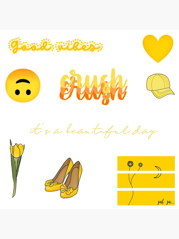 "Yellow sticker pack" Poster by Weera | Redbubble