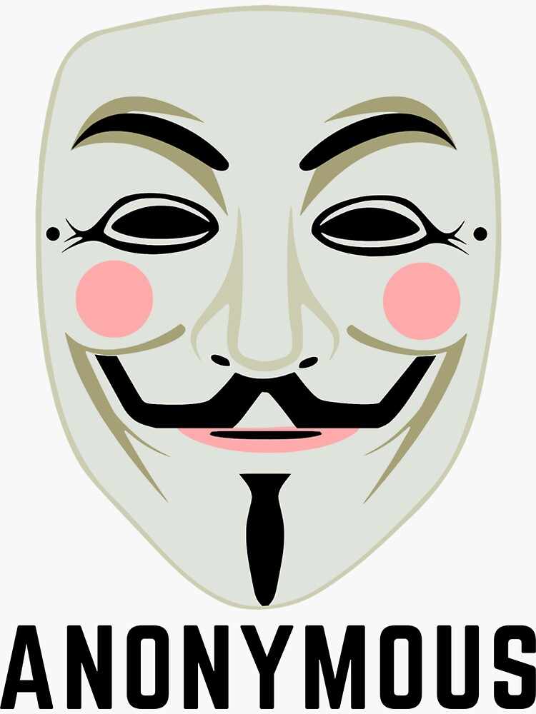 "Anonymous" Sticker for Sale by chellani | Redbubble