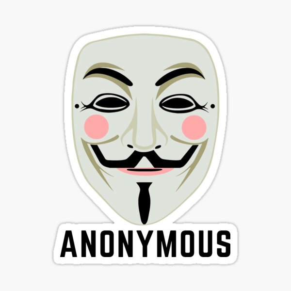 "Anonymous" Sticker for Sale by chellani | Redbubble