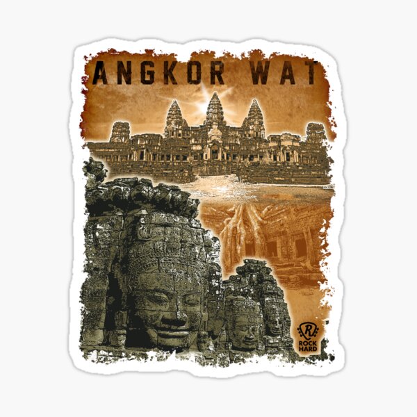 "Angkor Wat V1" Sticker by HexOne | Redbubble