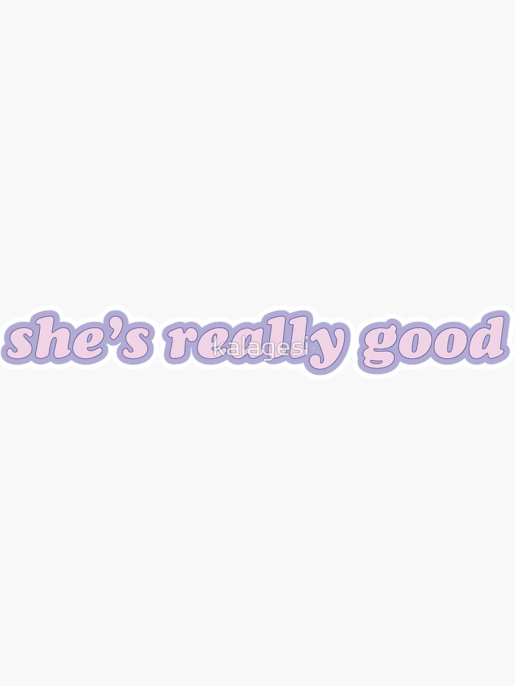 "she's really good camp rock pink purple tik tok" Sticker for Sale by ...