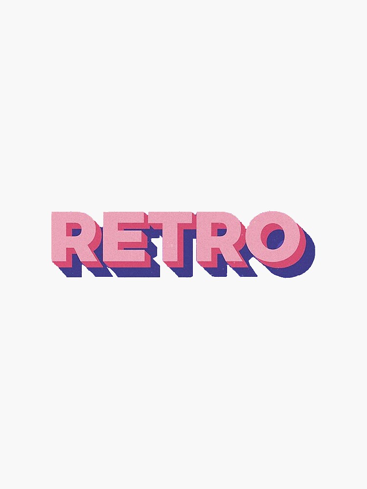 "retro text" Sticker by antonettejiana | Redbubble