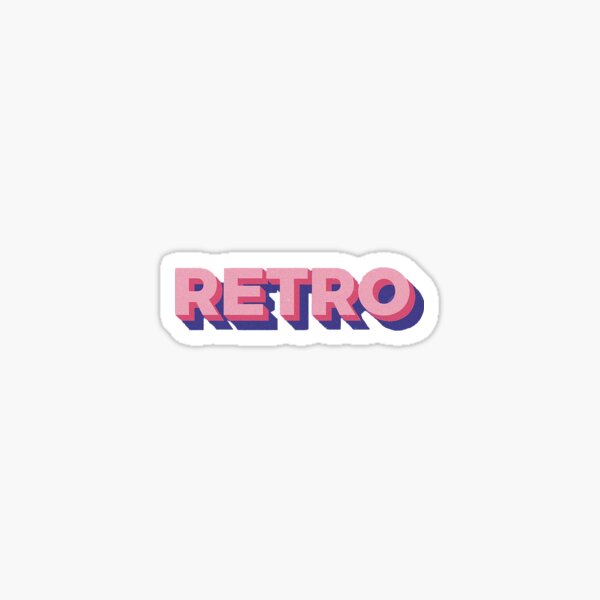 "retro text" Sticker by antonettejiana | Redbubble