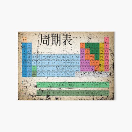 "Japan Japanese Periodic Table Of The Elements Vintage Chart Silver ...
