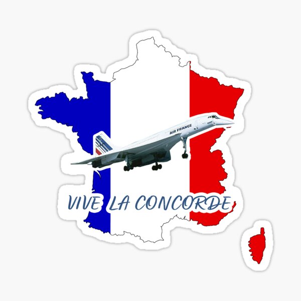 "Vive la Concorde" Sticker for Sale by aviationBay | Redbubble
