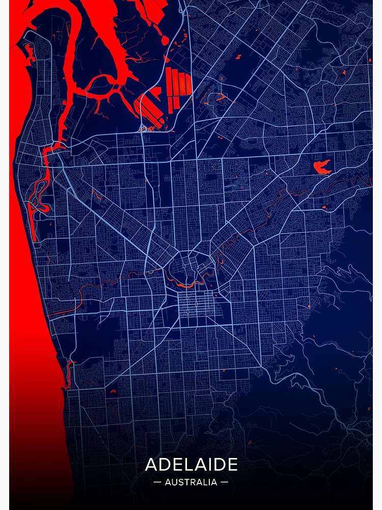 "Adelaide City Map Print, Adelaide City Map Poster, Adelaide City Map ...