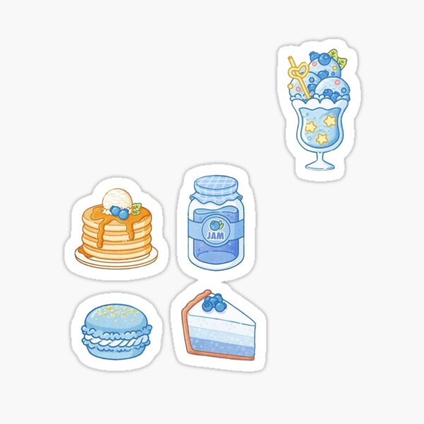 "Blueberry Desserts " Sticker for Sale by SaiyanGemini | Redbubble