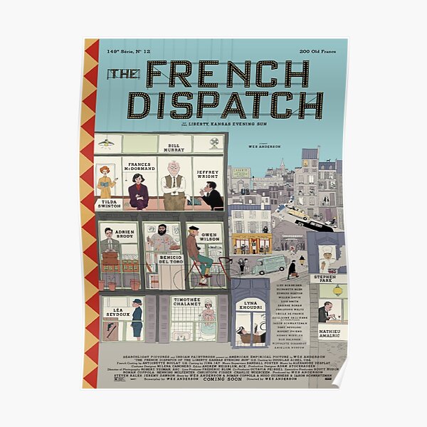 "The French Dispatch Poster Goodies" Poster for Sale by Zrxam | Redbubble
