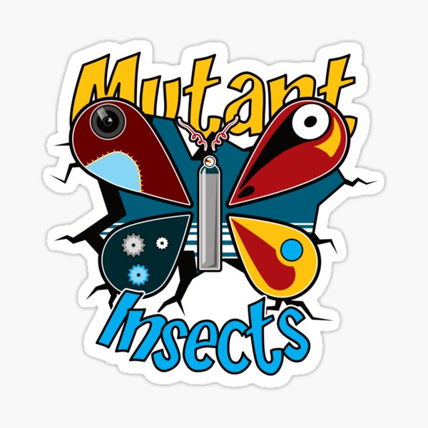 "Cool Mutant Butterfly" Sticker for Sale by dkasap | Redbubble