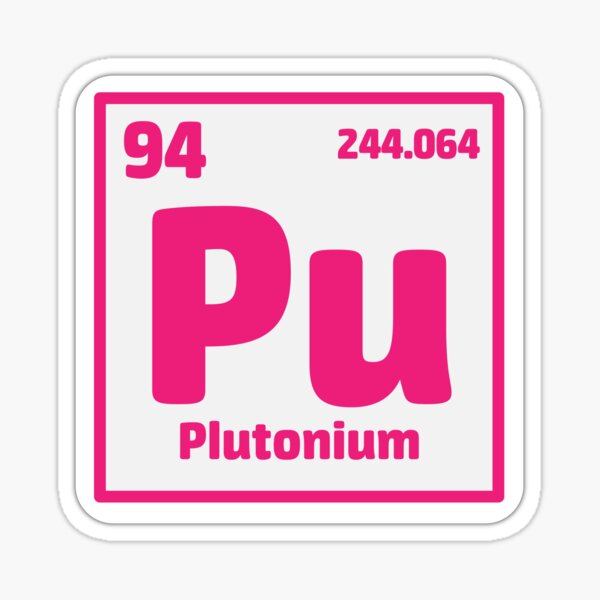 "Element Plutonium" Sticker for Sale by FinnicusMertens | Redbubble