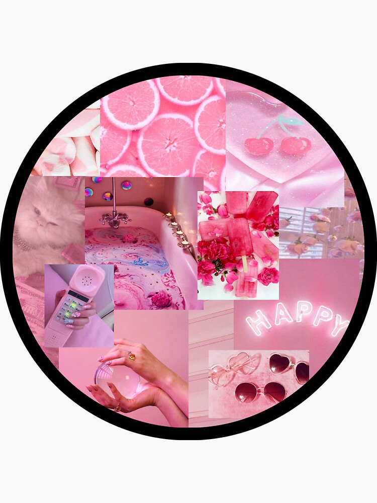 "Pink Aesthetic Sticker" Sticker by ChantellleB | Redbubble