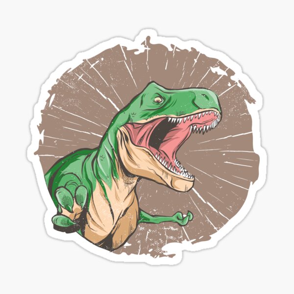 "Big roaring T-Rex" Sticker by sweetczak | Redbubble