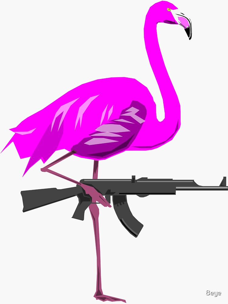 "Flamingo | Animals with attitude" Sticker for Sale by 8eye | Redbubble