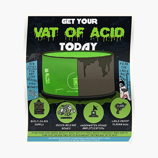"Fake Vat of Acid" Poster by Zody1 | Redbubble