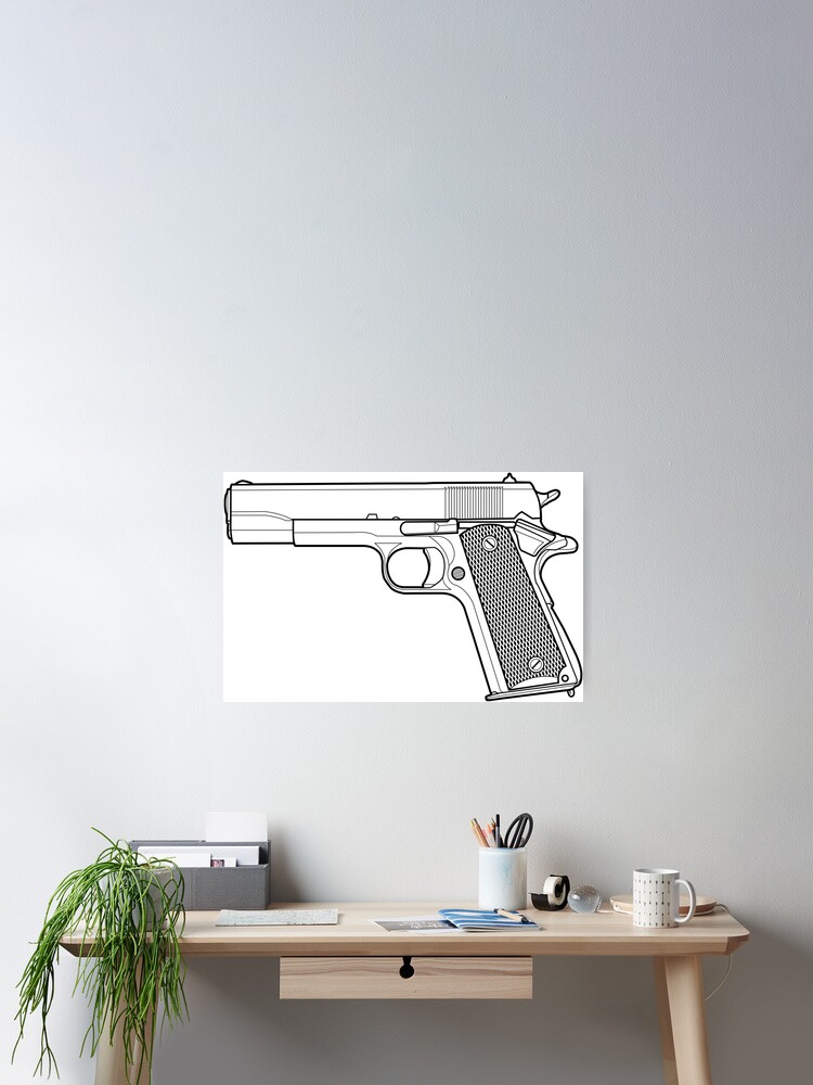 "M1911 Pistol" Poster for Sale by GoldOrion | Redbubble