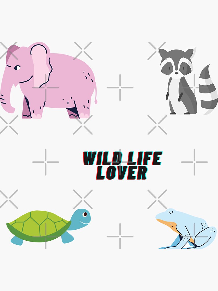 "animals sticker pack wild life" Sticker by ritikdraws | Redbubble