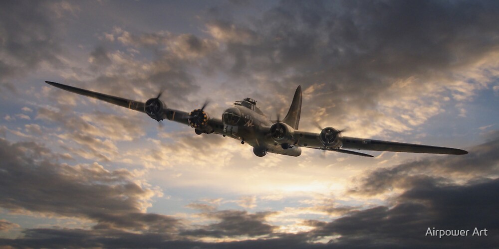 "The Flying Fortress" by Airpower Art | Redbubble