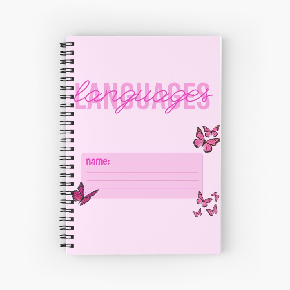 " languages textbook - y2k aesthetic" Spiral Notebook for Sale by ...