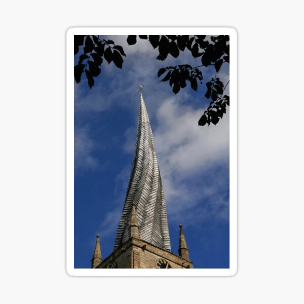 "Crooked church spire of Chesterfield" Sticker by TerenceKerr | Redbubble