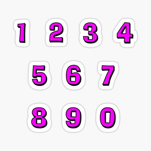 "Purple Number sticker pack" Sticker by theianfox | Redbubble