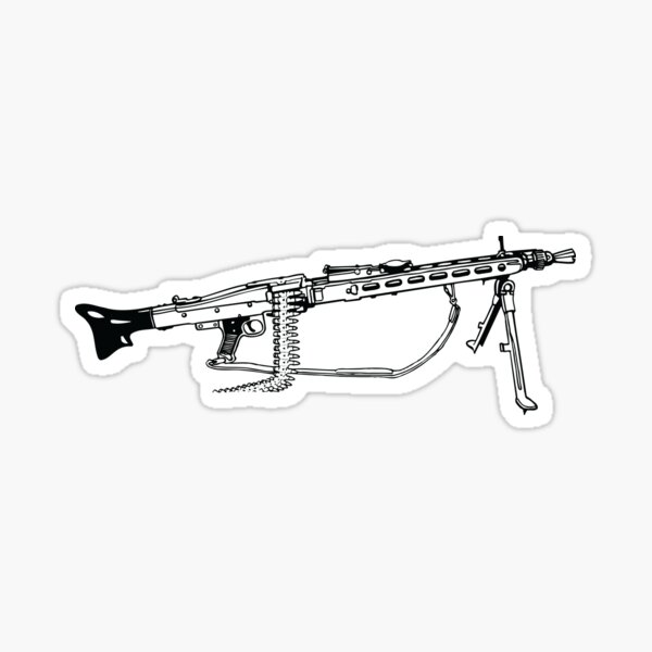"MG 42 Machine Gun" Sticker by GoldOrion | Redbubble