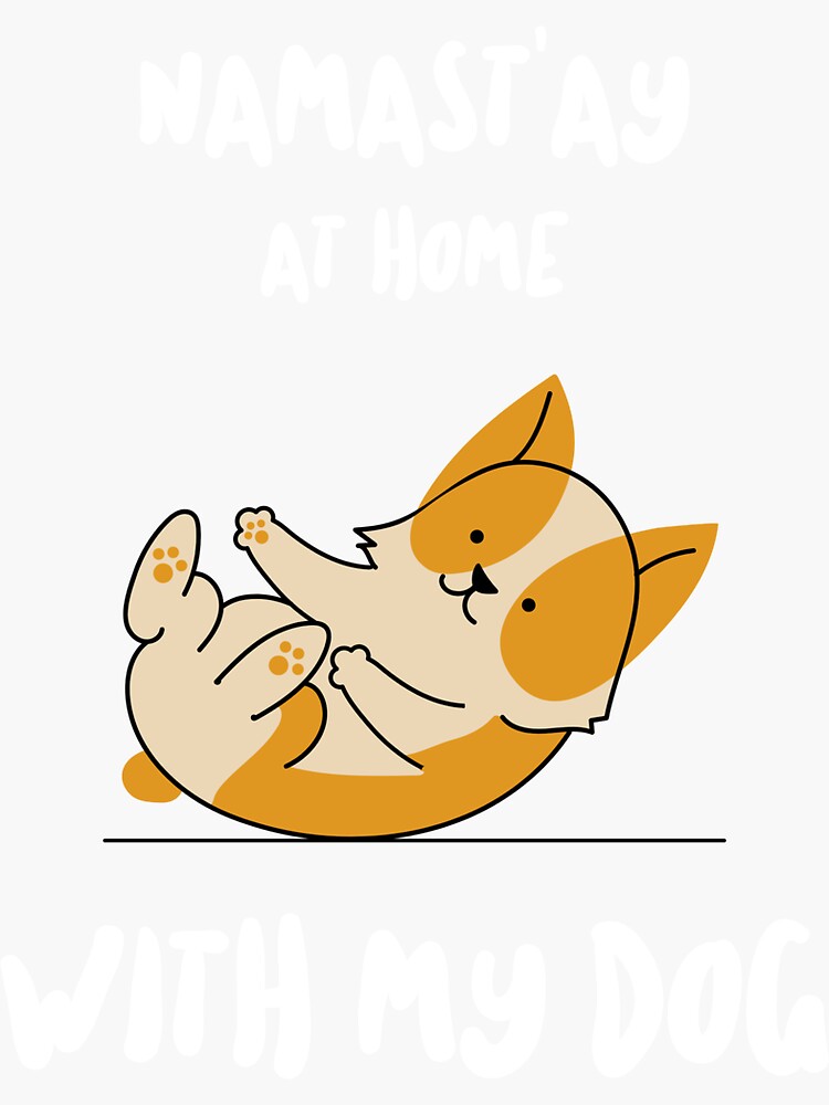 Pegatina «gracioso perro meditando de una manera linda y adorable» de ...