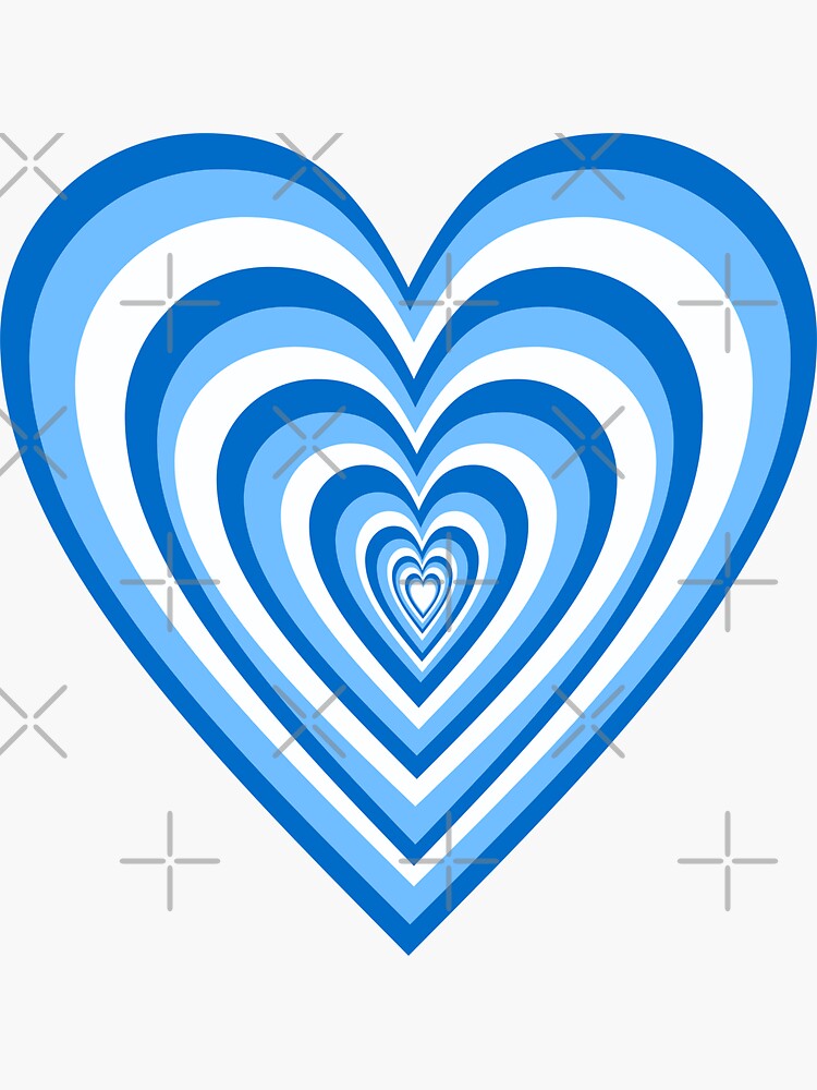 "Blue heart" Sticker for Sale by IonaAppolina | Redbubble