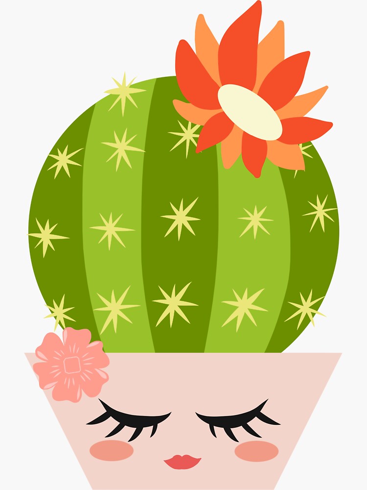 "Cute Pastel Cactus " Sticker by cabalumeg | Redbubble