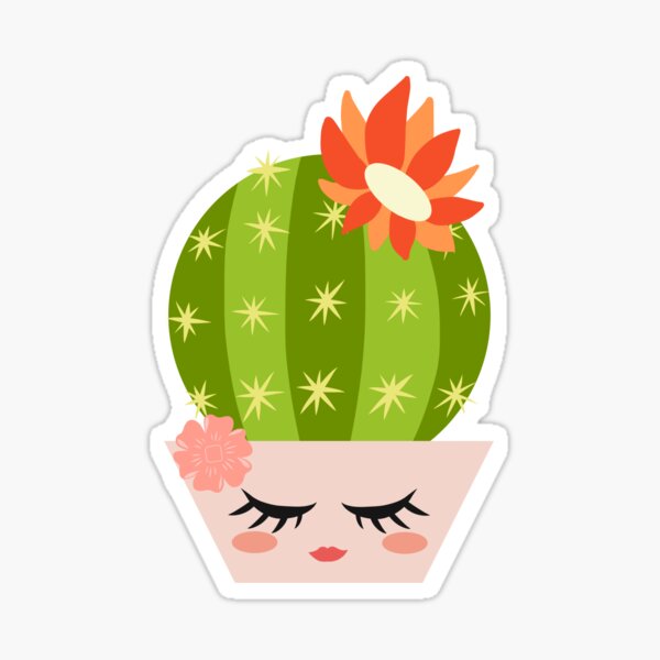 "Cute Pastel Cactus " Sticker by cabalumeg | Redbubble