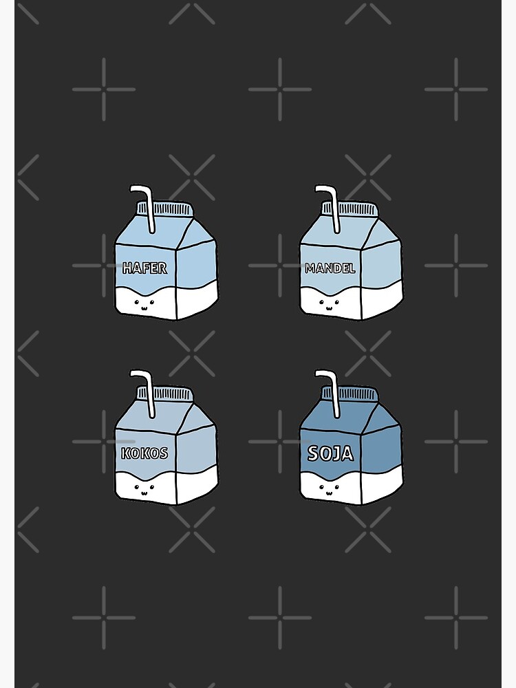 "Cute vegan milk cartons with straws uwu - sticker pack" Spiral ...
