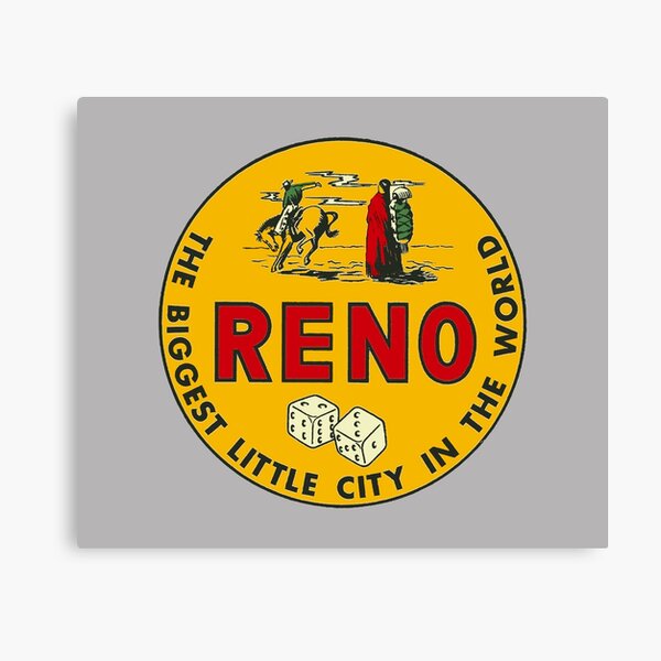 Reno Nevada Retro Canvas Prints | Redbubble