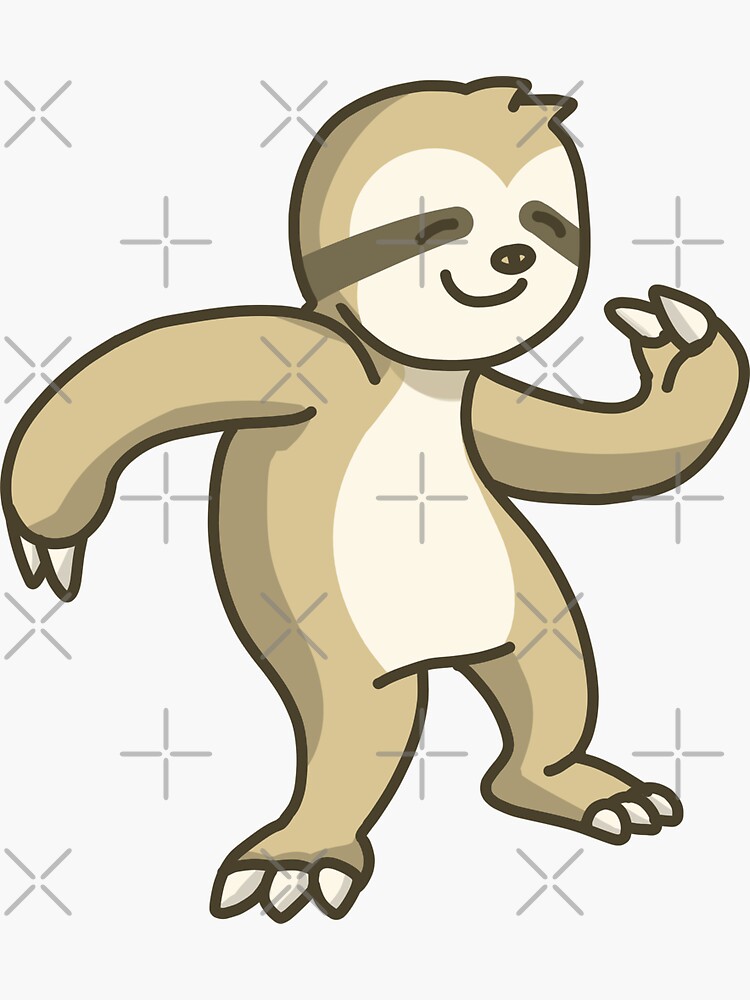 "Sloth Dance" Sticker for Sale by amalonzoart | Redbubble