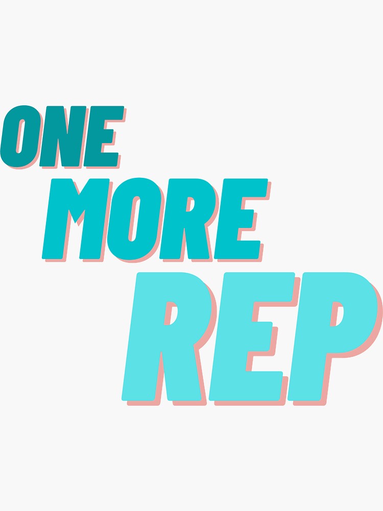 "One More Rep" Sticker by Branto-clothing | Redbubble