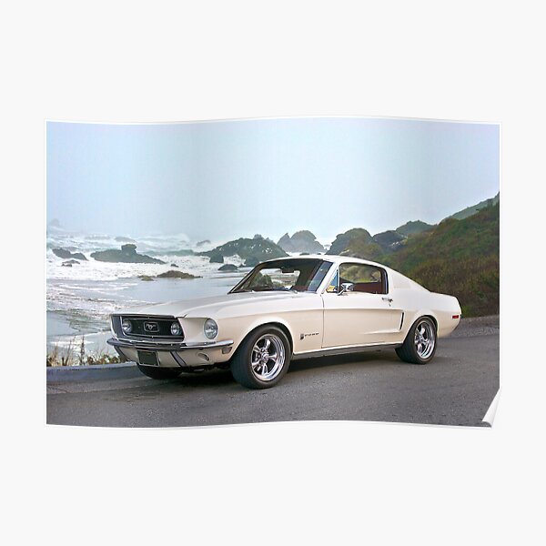 "1968 Ford Mustang Fastback" Poster for Sale by DaveKoontz | Redbubble