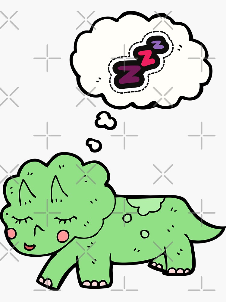 "Sleepy Dinosaur/Sleepy Dino " Sticker for Sale by VasKal | Redbubble